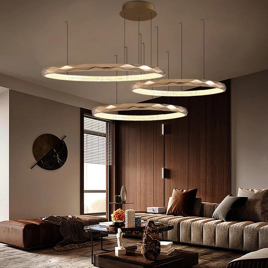 DUSKY MOON Chandelier 3 Rings | Buy Chandelier Online | The Light Library